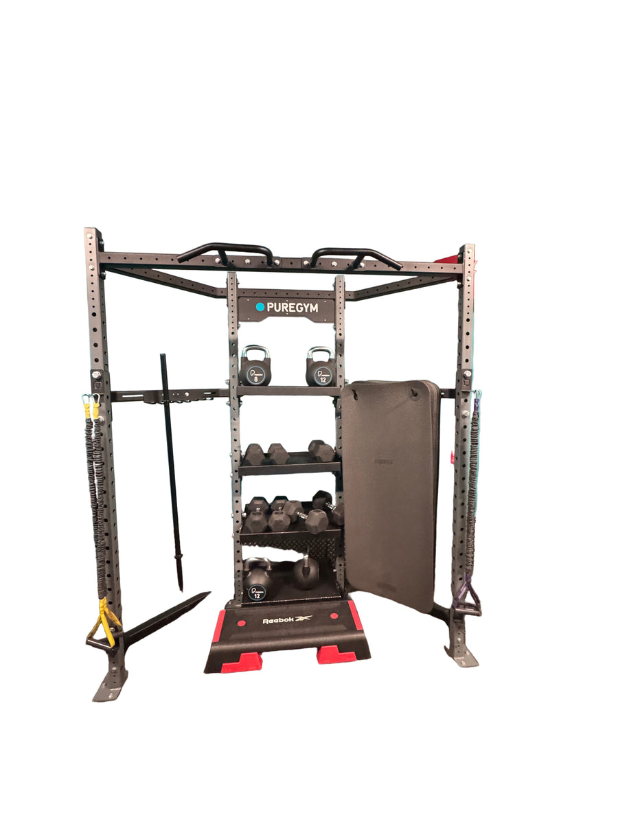 Blkbox Pure gym Functional Exercise Rig With Weight Storage and Pull u ...